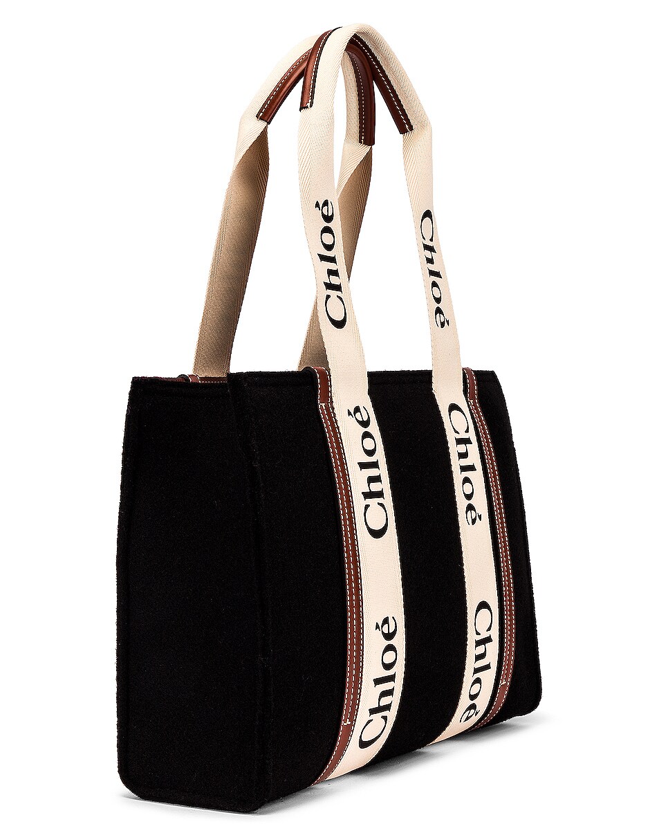 Chloe Medium Woody Tote in Black | FWRD