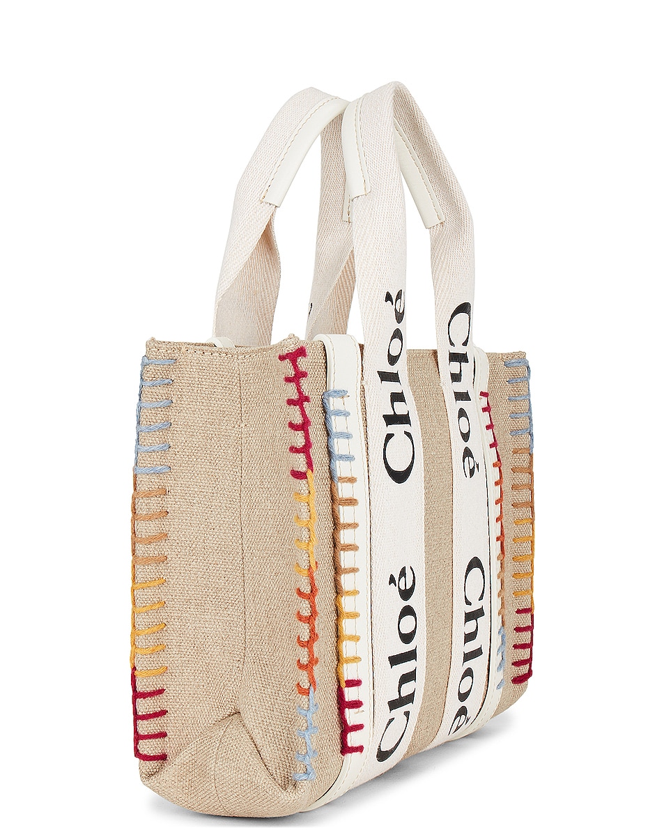 Chloe Small Woody Tote Bag in White | FWRD