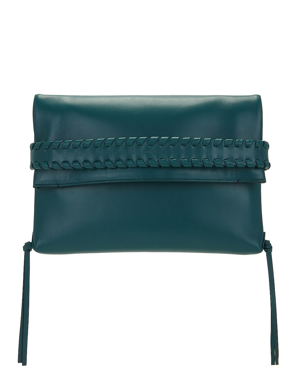 Chloe Mony Clutch in Dark Emerald | FWRD