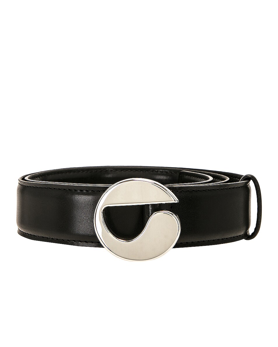 Coperni Coperni Logo Leather Belt in Black | FWRD