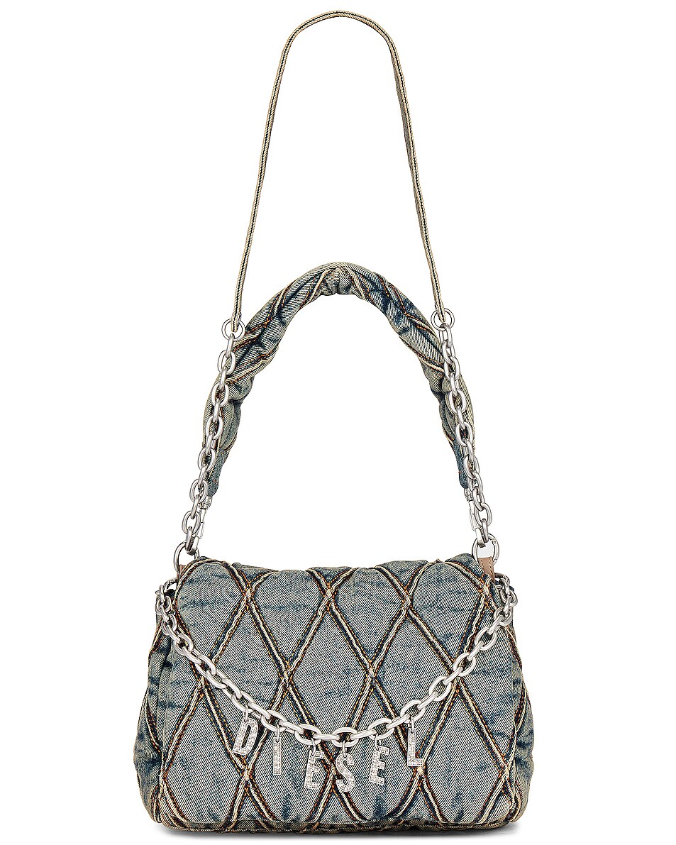 Diesel Medium Charm D Shoulder Bag in Blue | FWRD