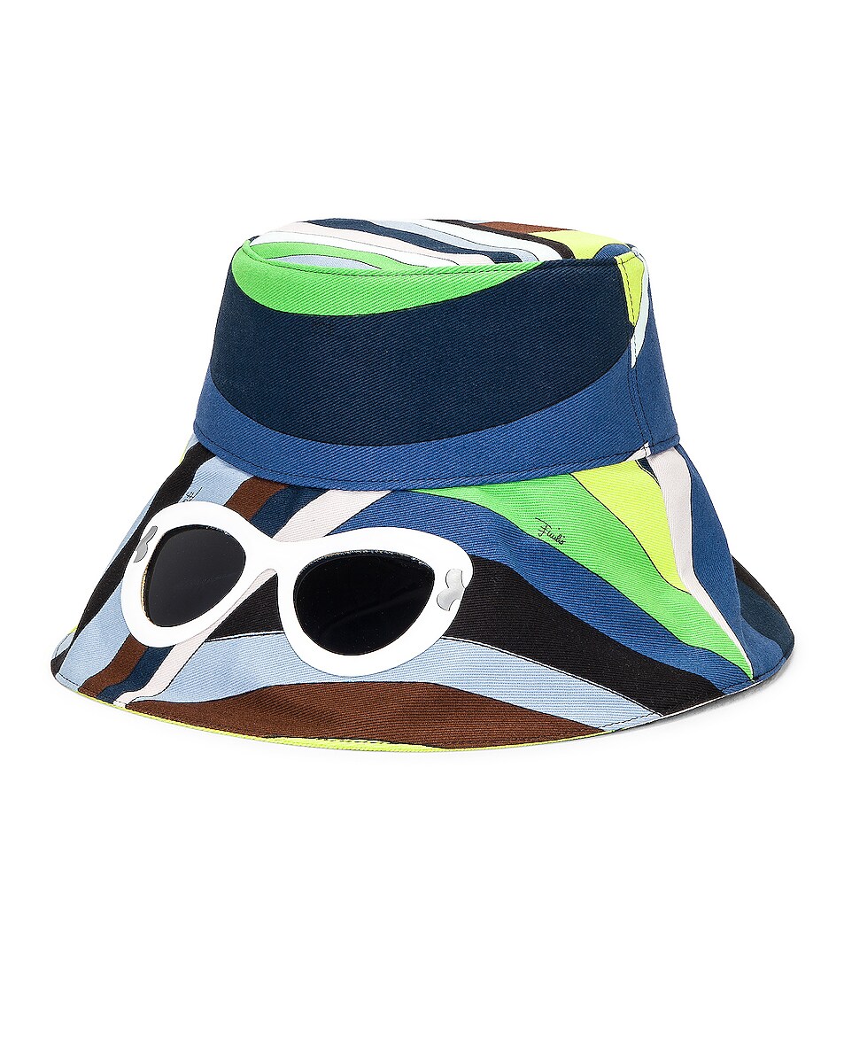 Emilio Pucci Bucket Hat in Verde & Avio | FWRD