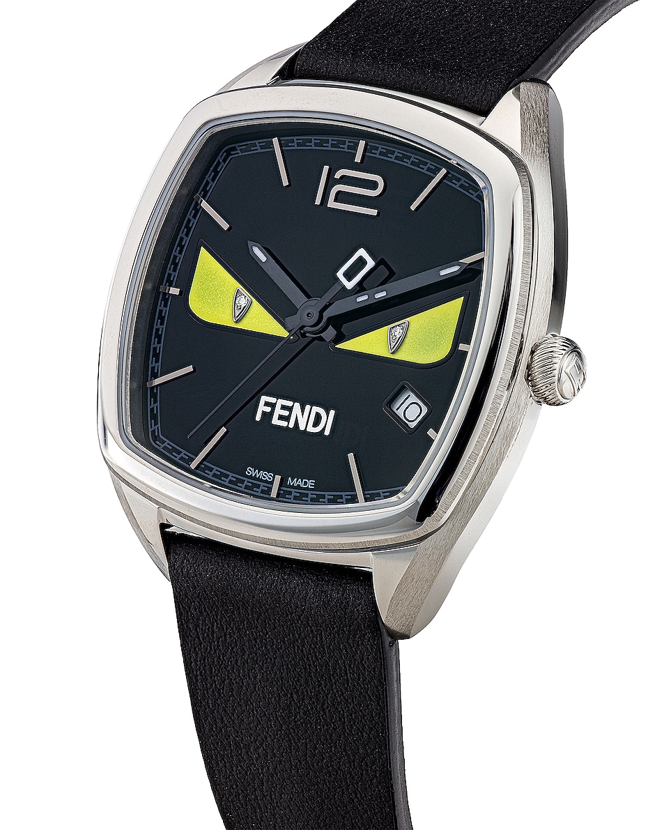 Fendi Momento Fendi Bugs Watch in Black | FWRD