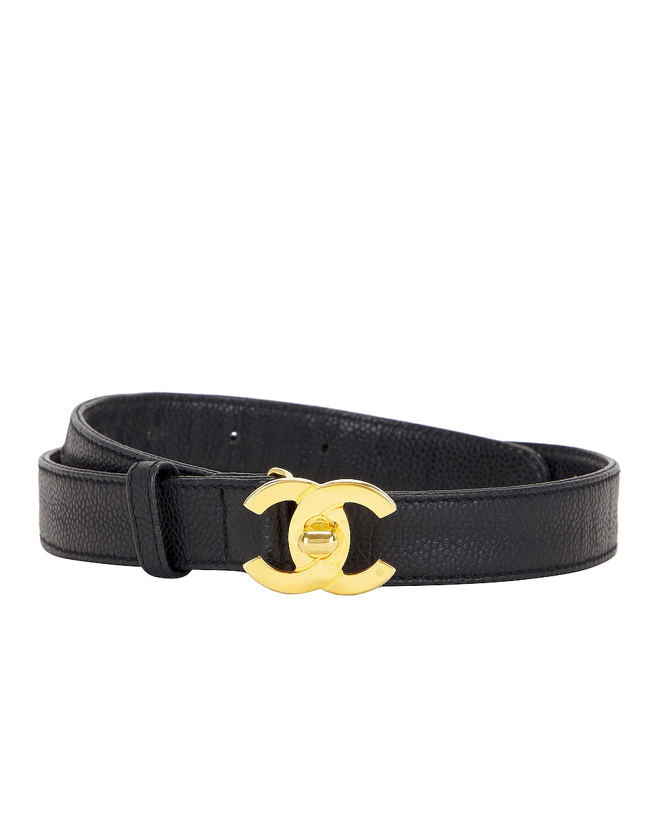 FWRD Renew Chanel Caviar Belt in Black | FWRD
