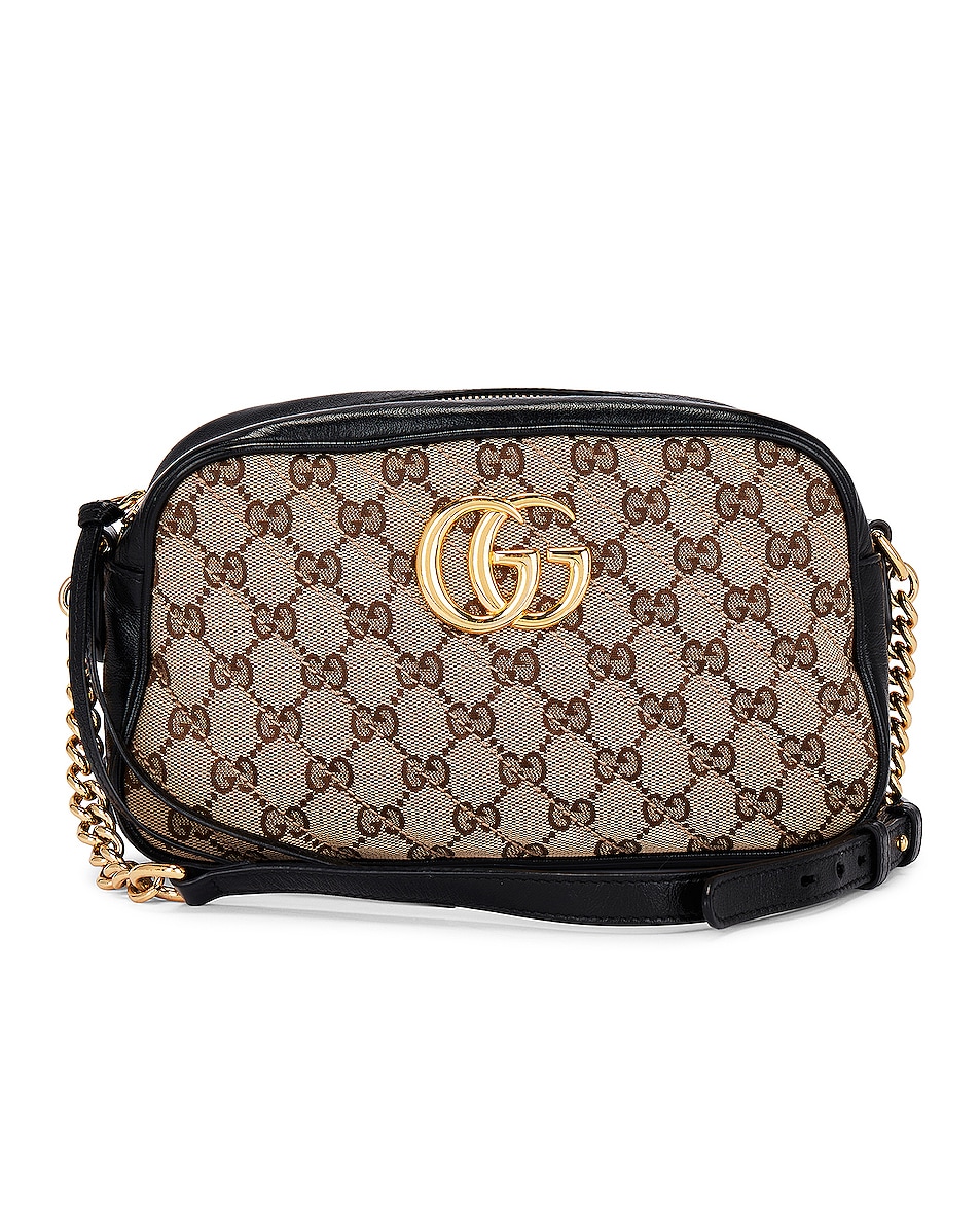 FWRD Renew Gucci GG Marmont Camera Bag in Brown | FWRD