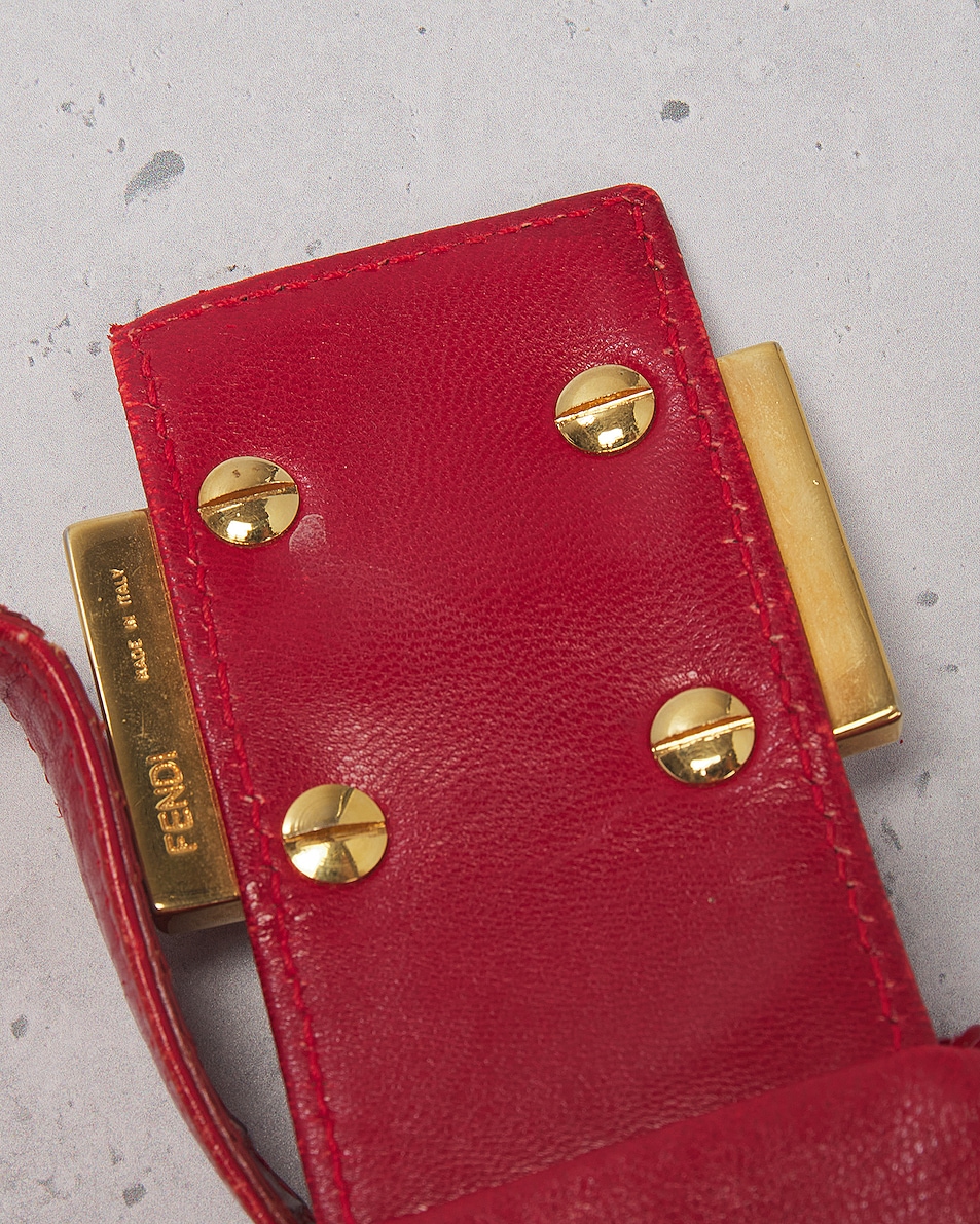 FWRD Renew Fendi Vintage Sequin Medium Flap Shoulder Bag in Red in Pink ...
