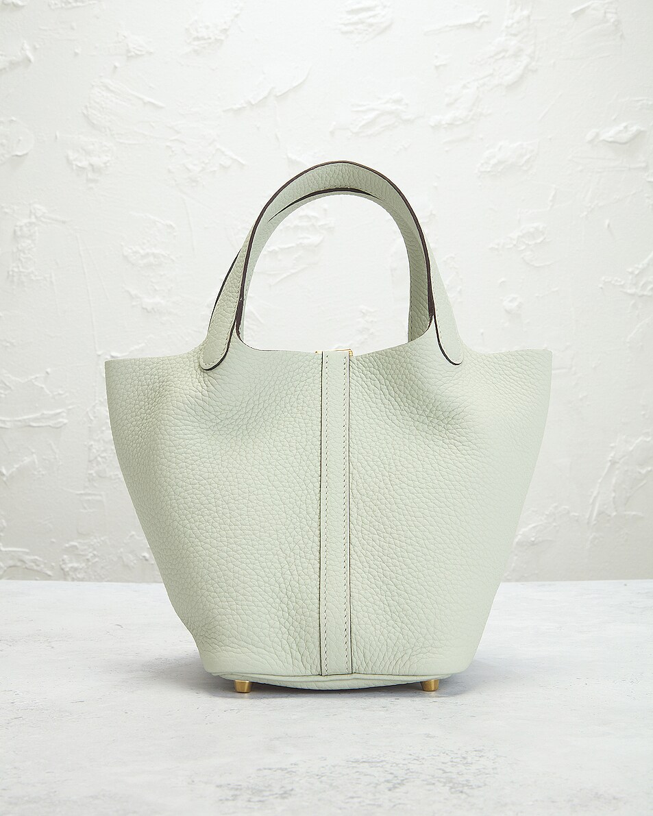 FWRD Renew Hermes Picotin 18 Clemence Handbag in Gris Neve | FWRD