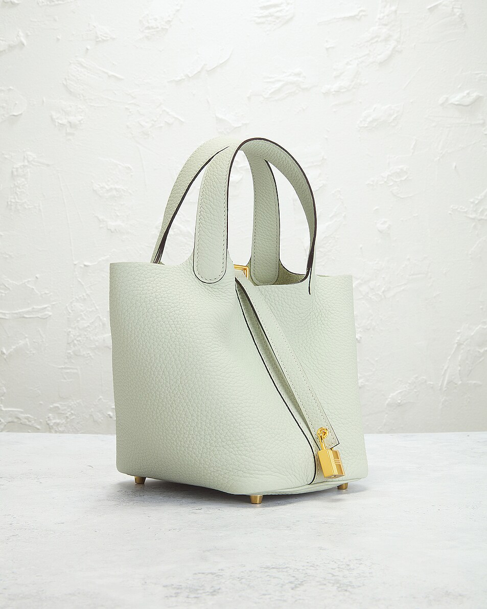 FWRD Renew Hermes Picotin 18 Clemence Handbag in Gris Neve | FWRD