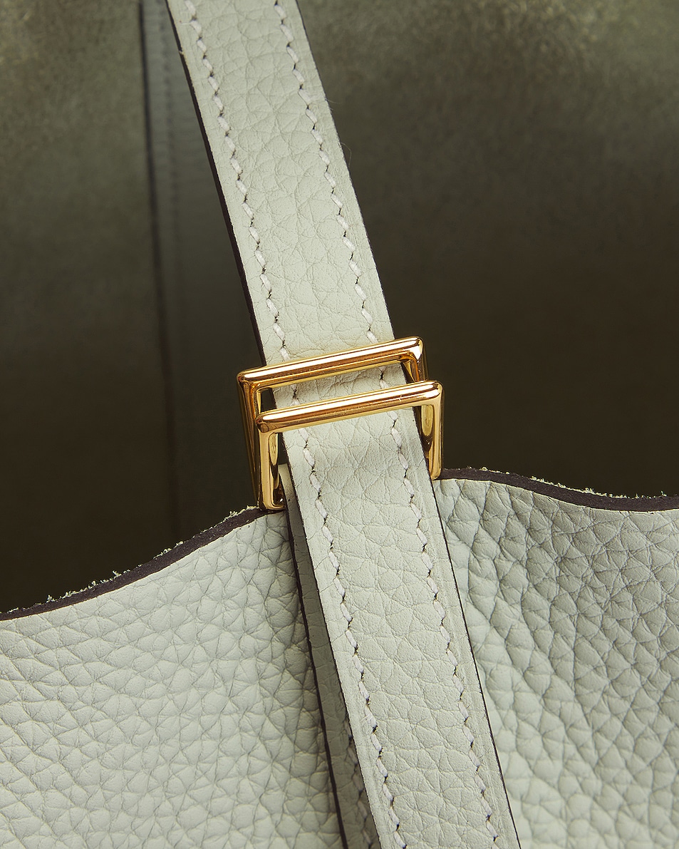 FWRD Renew Hermes Picotin 18 Clemence Handbag in Gris Neve | FWRD