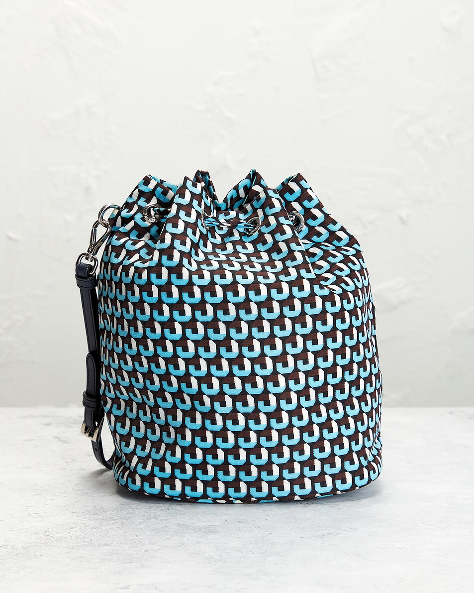 FWRD Renew Prada Drawstring Shoulder Bag in Blue | FWRD