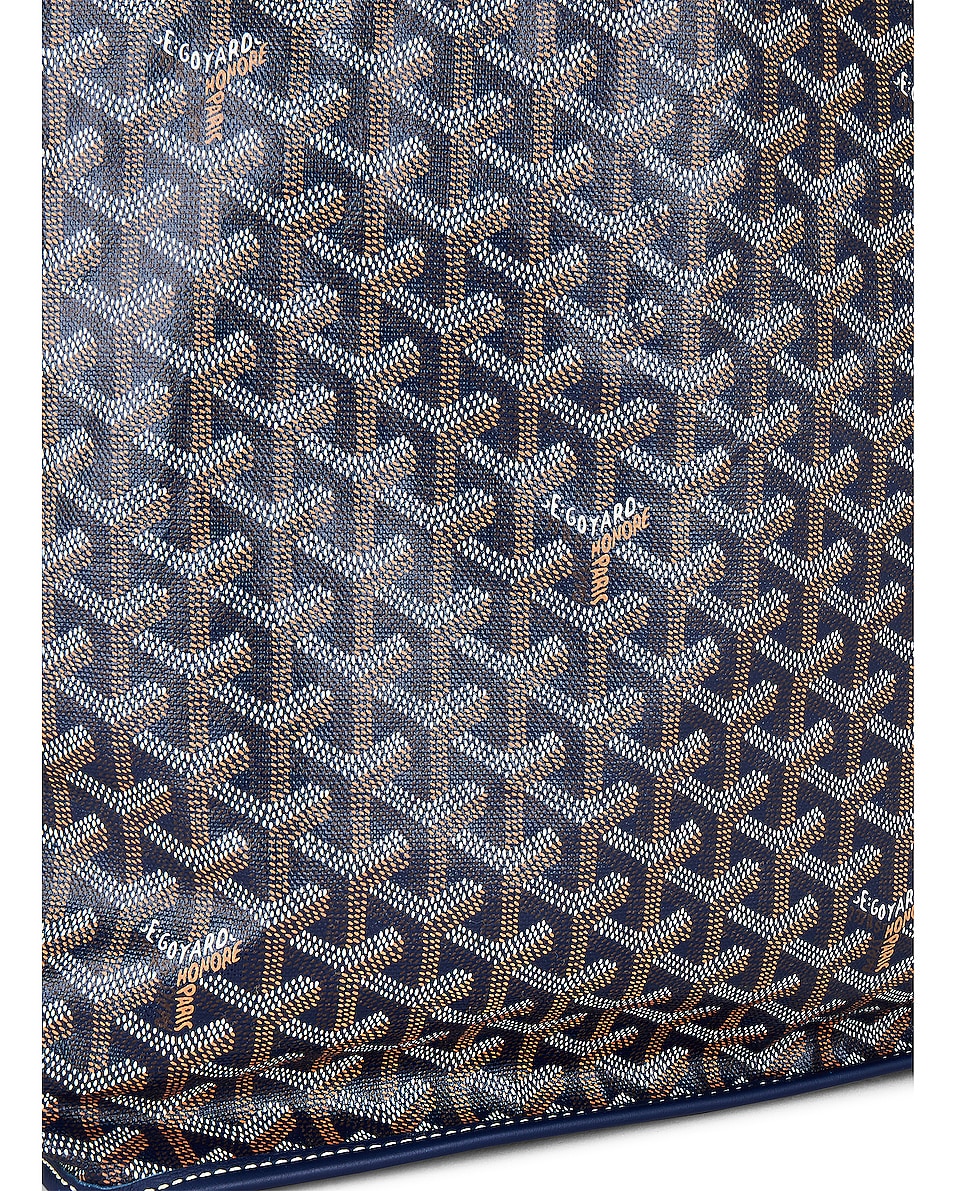 FWRD Renew Goyard Anjou GM Goyardine Tote Bag in Navy | FWRD