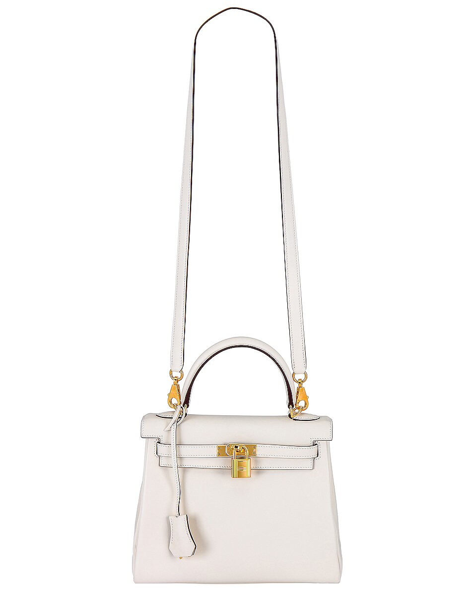FWRD Renew Hermes Kelly 25 Swift Leather Bag in Nata | FWRD