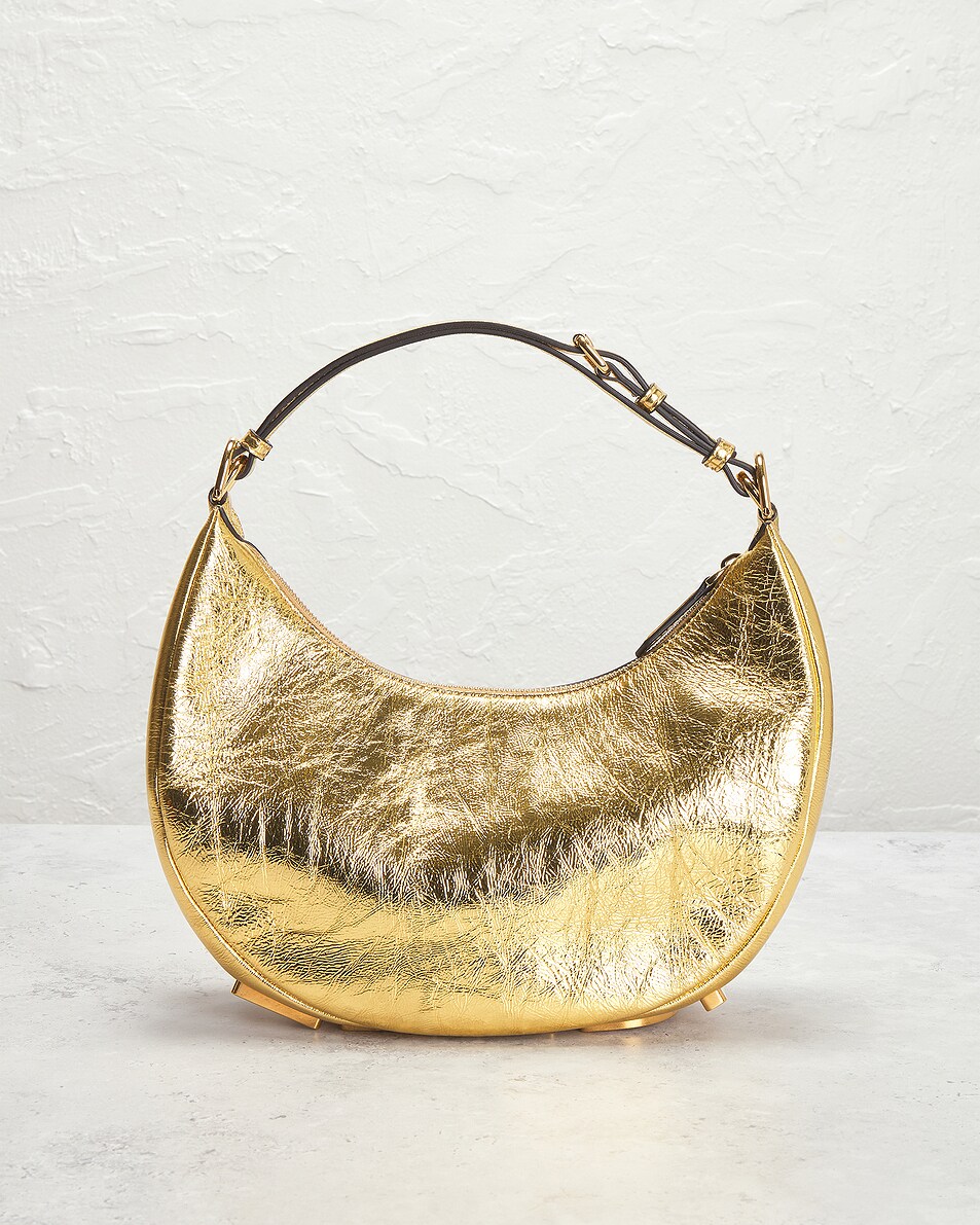 FWRD Renew Fendi Fendigraphy Hobo Bag in Gold | FWRD