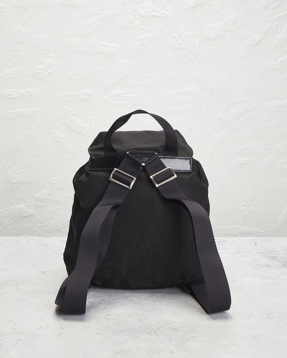 FWRD Renew Prada Tessuto Backpack in Black | FWRD