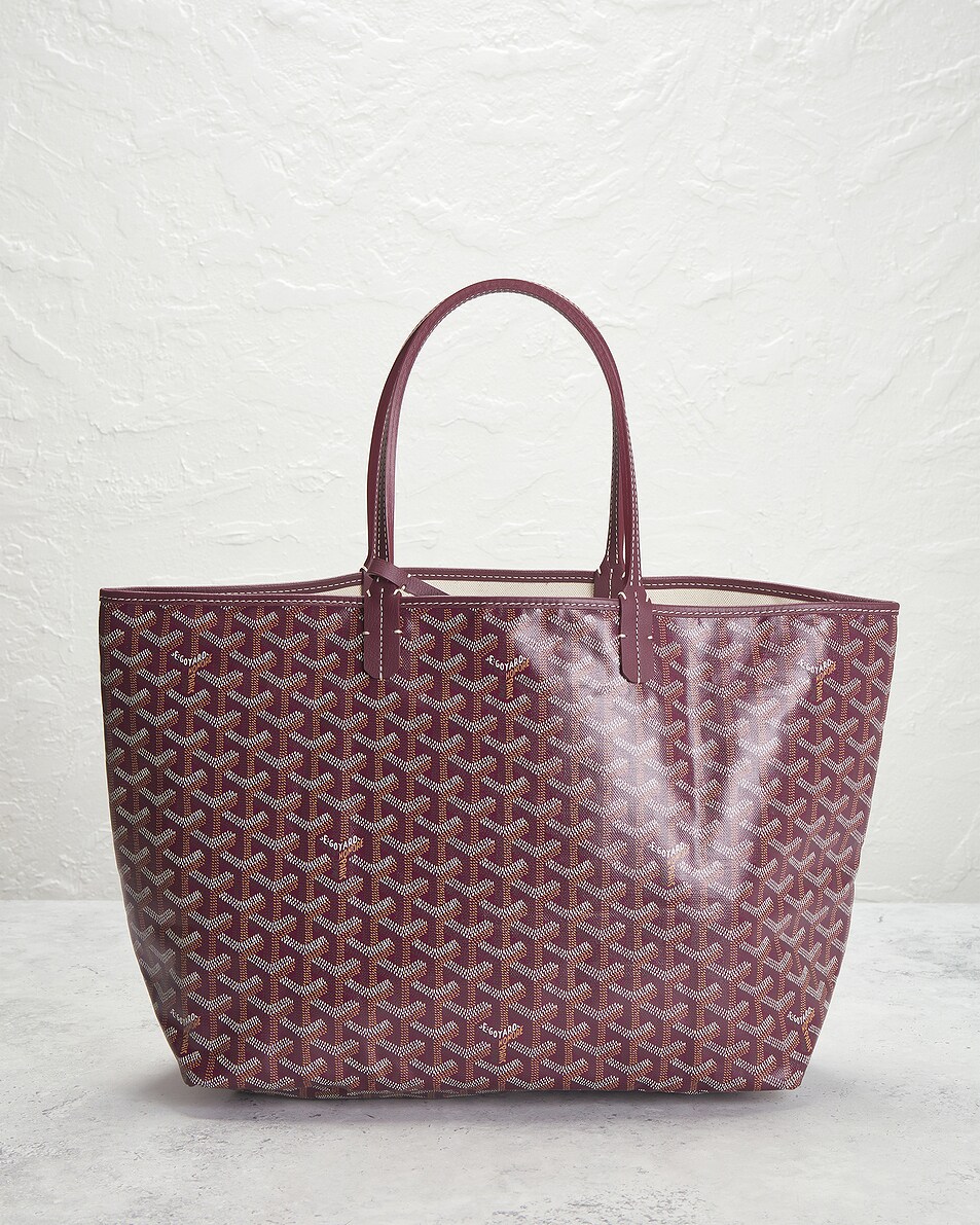 FWRD Renew Goyard Saint Louis PM Tote Bag in Burgundy | FWRD