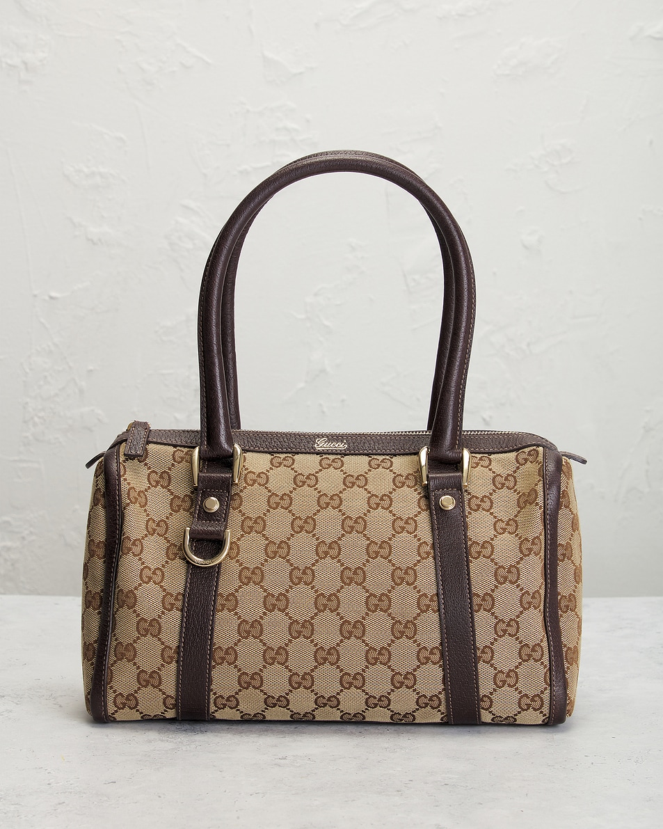 FWRD Renew Gucci Abbey Tote Bag in Beige | FWRD