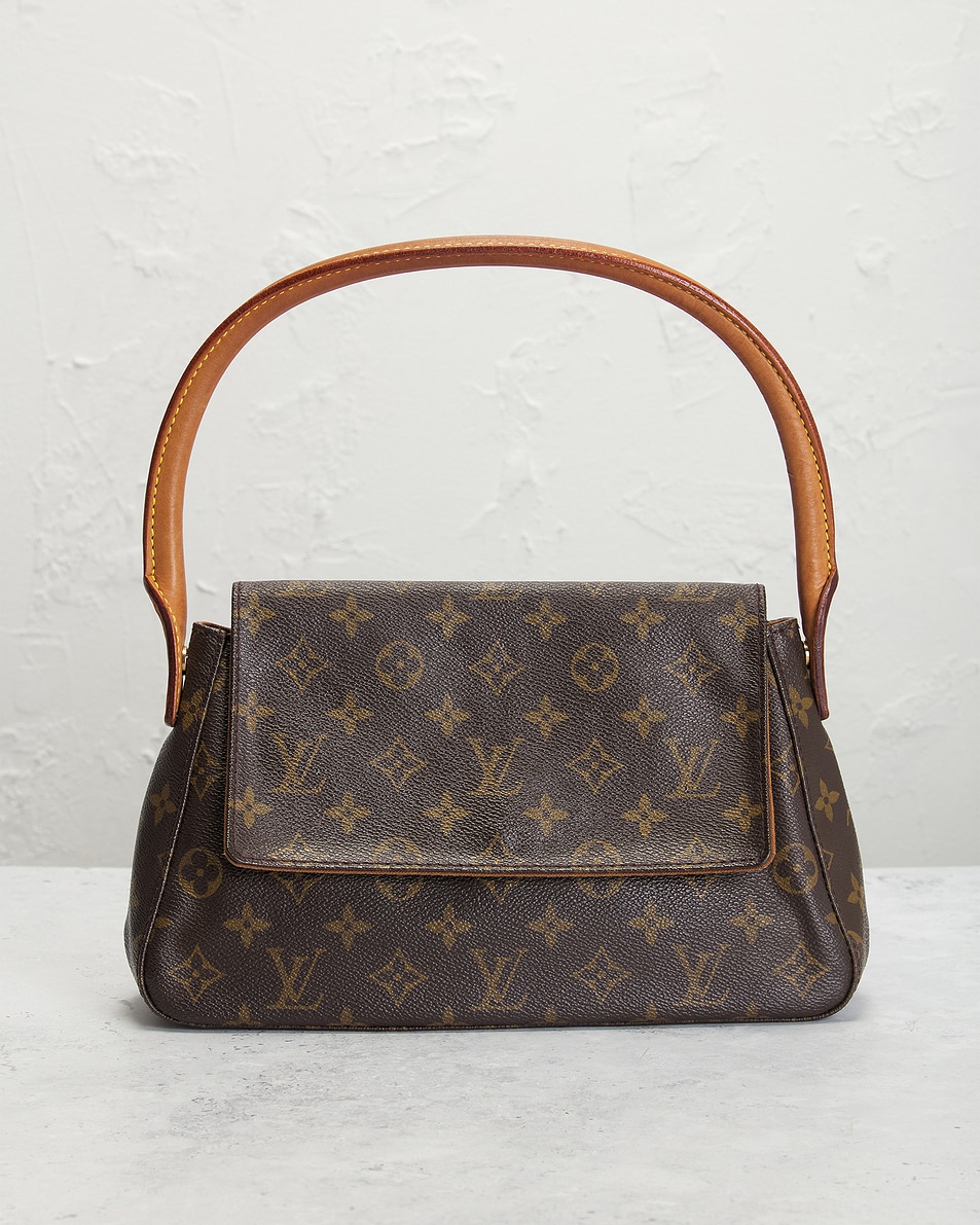 FWRD Renew Louis Vuitton Monogram Mini Looping Shoulder Bag in Brown | FWRD