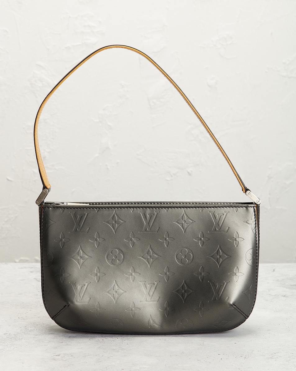 FWRD Renew Louis Vuitton Monogram Mat Fowler Shoulder Bag in Grey | FWRD