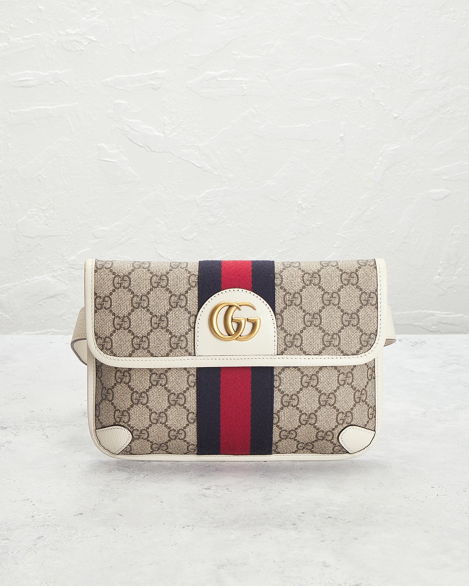 FWRD Renew Gucci Ophidia Belt Bag in Beige | FWRD