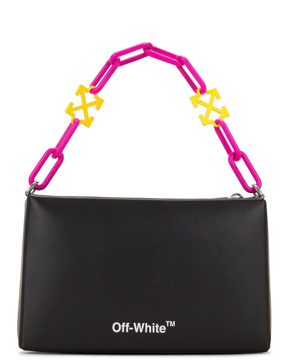 FWRD Renew OFF-WHITE Block Quote Pouch Bag in Black & White | FWRD