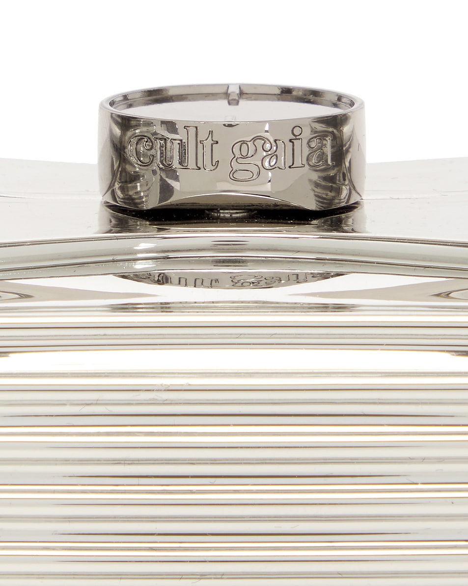 Cult Gaia Mimi Top Handle Bag in Shiny Silver | FWRD