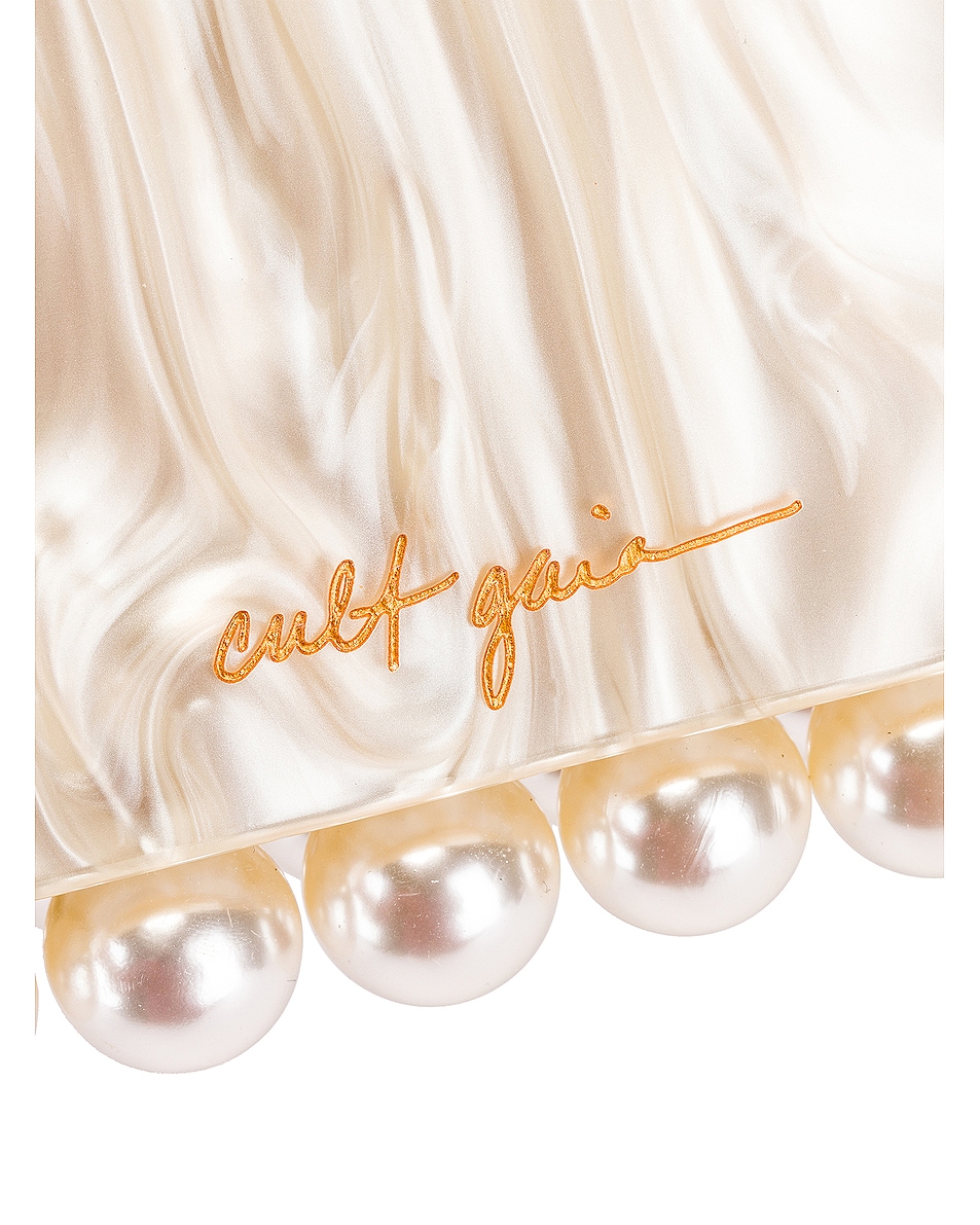 Cult Gaia Eos Box Clutch in Pearl | FWRD