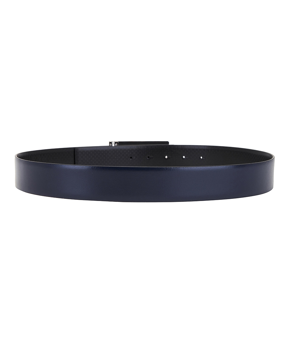 Givenchy 30mm Reversible 2G Small Buckle Belt in Black & Dark Blue | FWRD