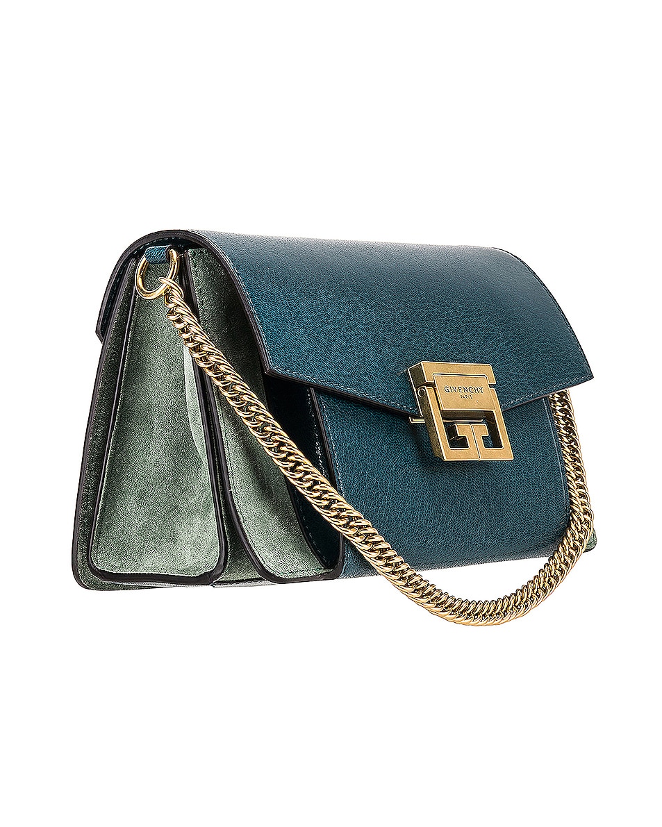 Givenchy Small Leather GV3 in Blue & Pistachio | FWRD