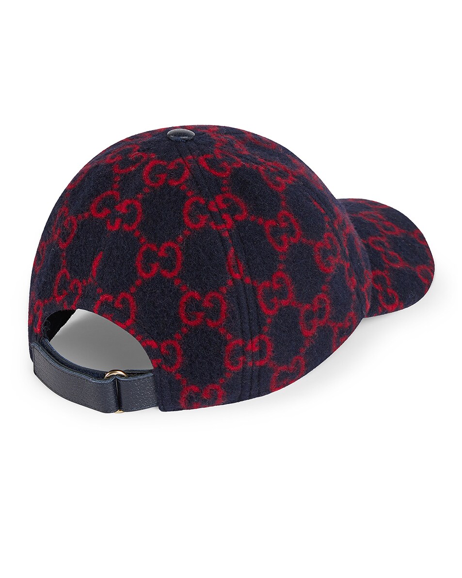 Gucci GG Wool Baseball Hat In Navy & Blue in Navy & Blue | FWRD