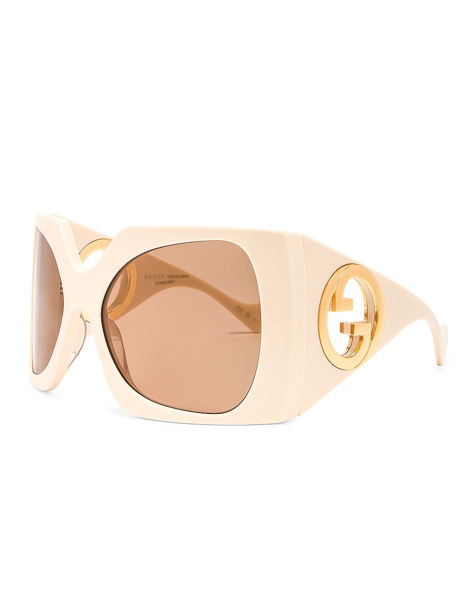 Gucci Square Sunglasses in Ivory | FWRD