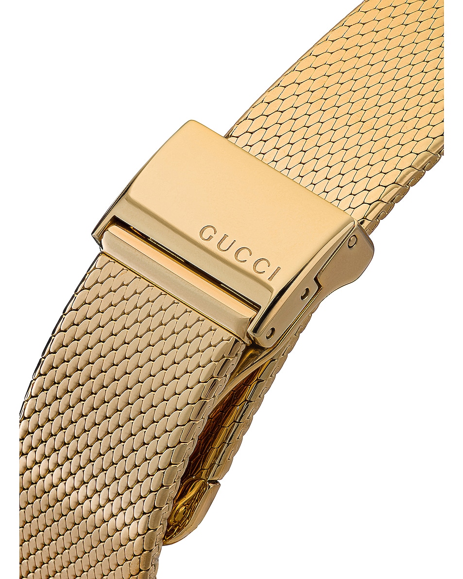 Gucci Mesh Bracelet Watch in Gold in Yellow Gold | FWRD