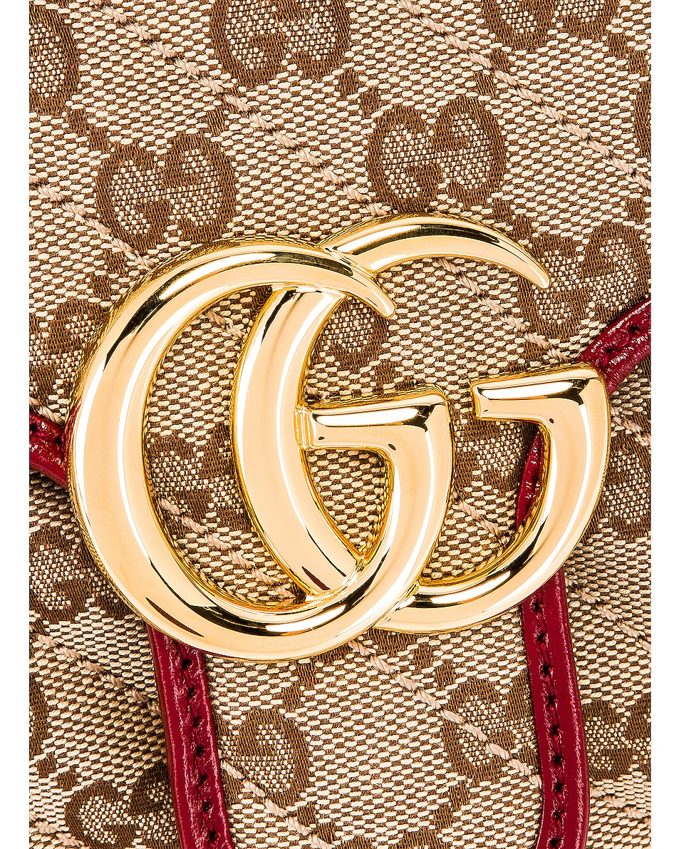 Gucci Shoulder Bag in Beige Ebony & New Cherry Red | FWRD