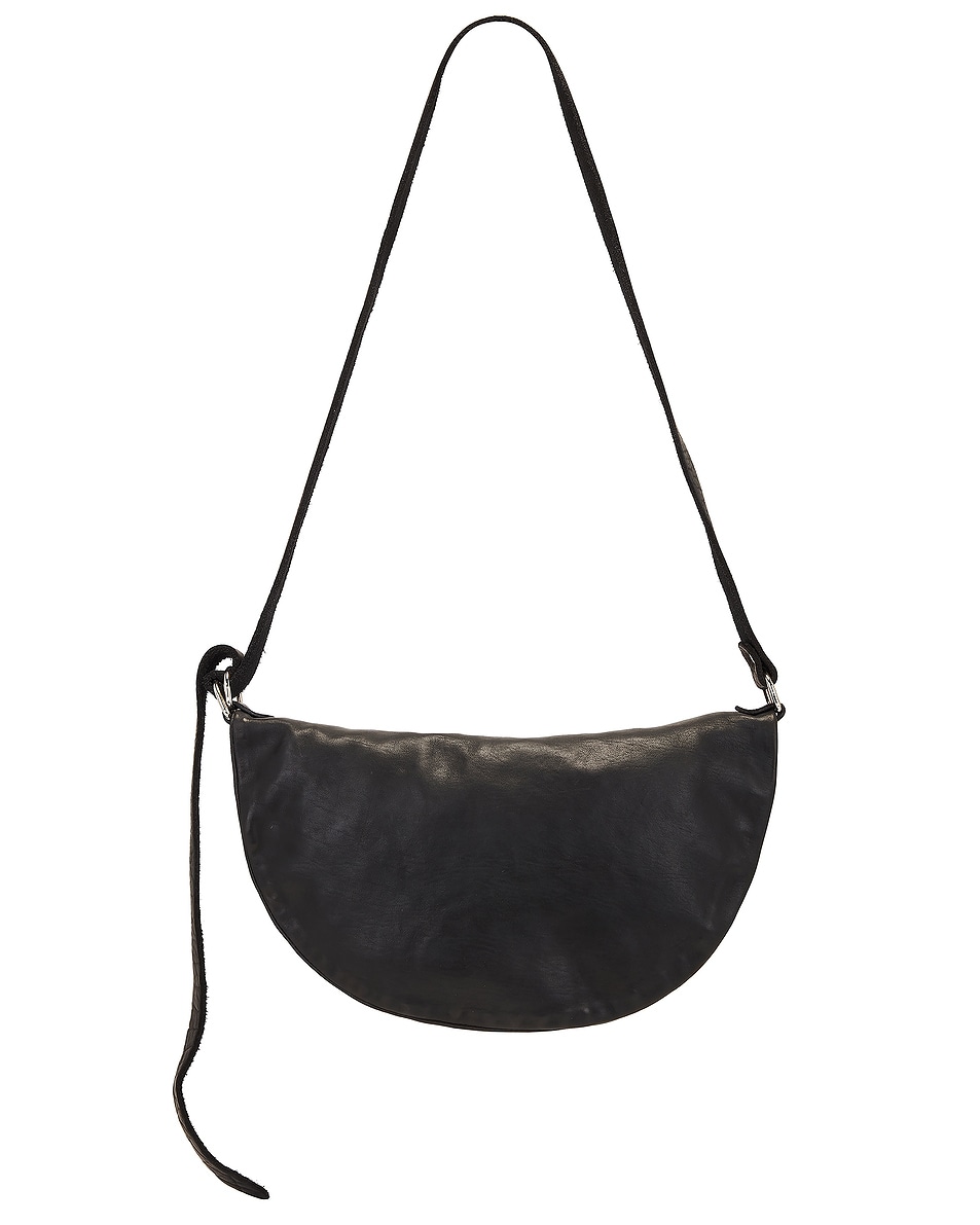 Guidi Medium Leather Folded Belt Bag in Black | FWRD