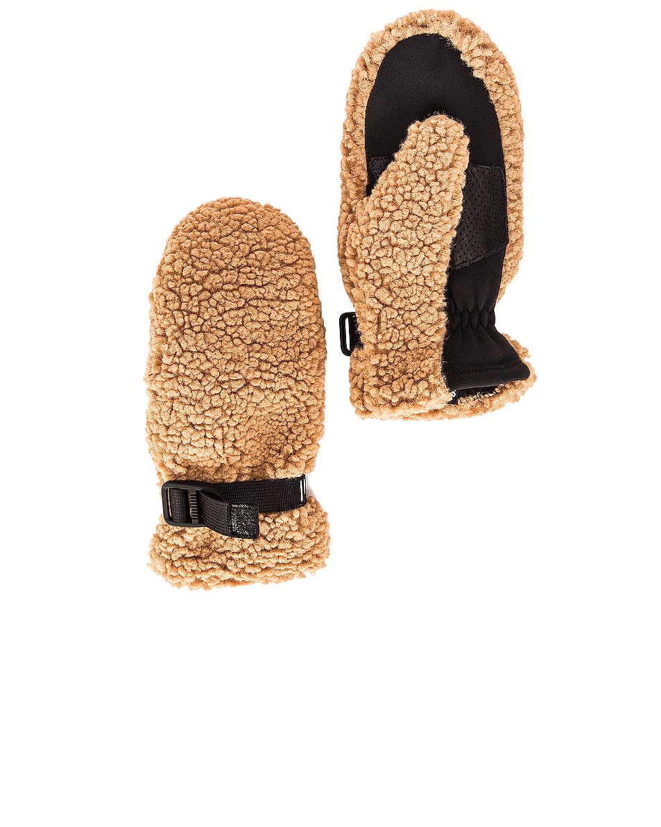 HOLDEN Sherpa Mittens in Camel | FWRD