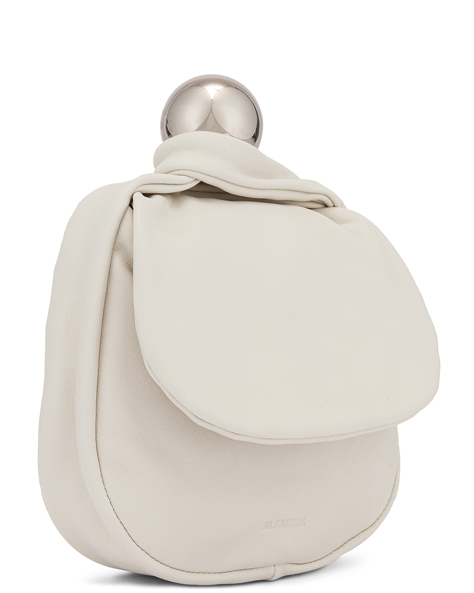 Jil Sander Sphere Pouch Bag in Optic White | FWRD