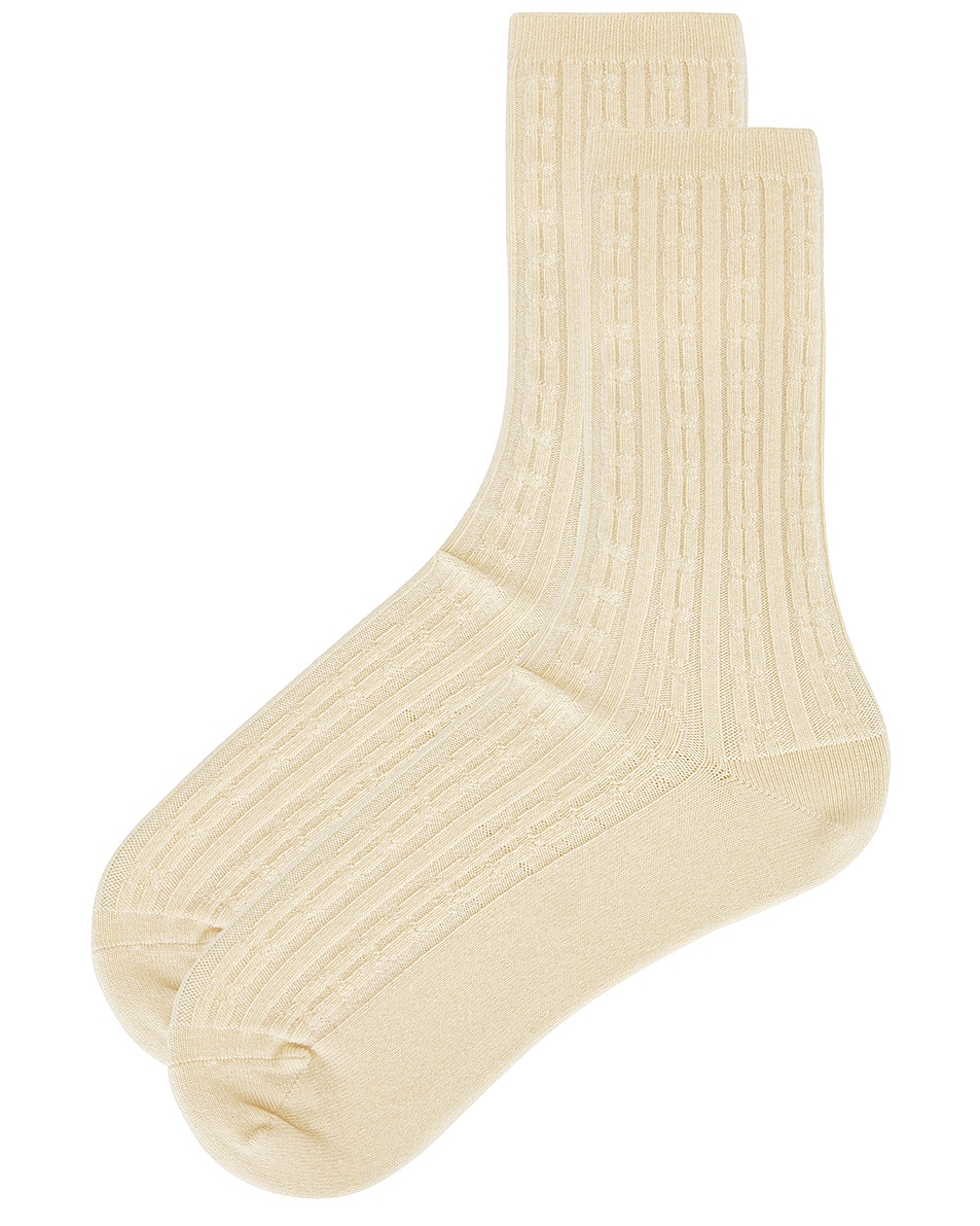 Jenni Kayne Cable Socks in Yellow | FWRD