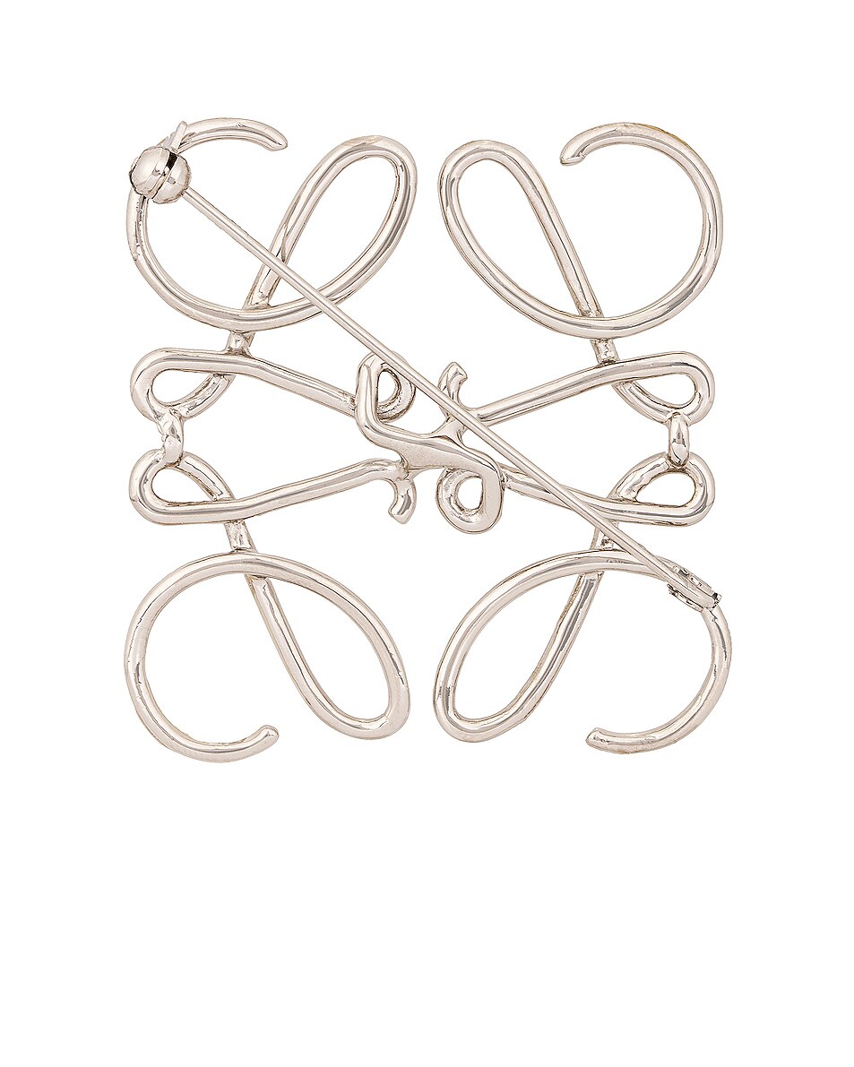 Loewe Anagram Brooch in Palladium | FWRD