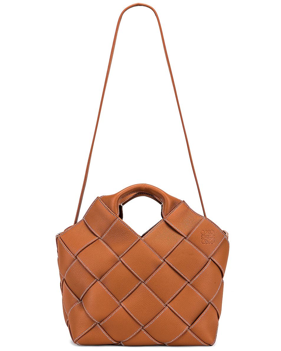 Loewe Woven Basket Bag in Tan | FWRD