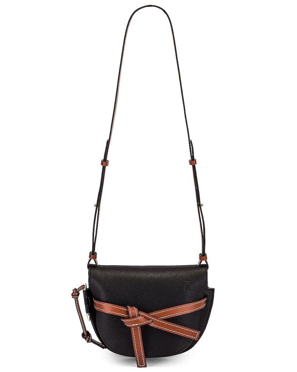 Loewe Gate Small Bag in Black & Pecan | FWRD