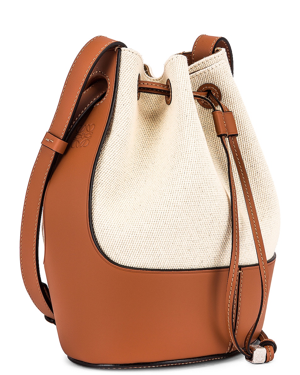 Loewe Balloon Small Bag in Ecru & Tan | FWRD