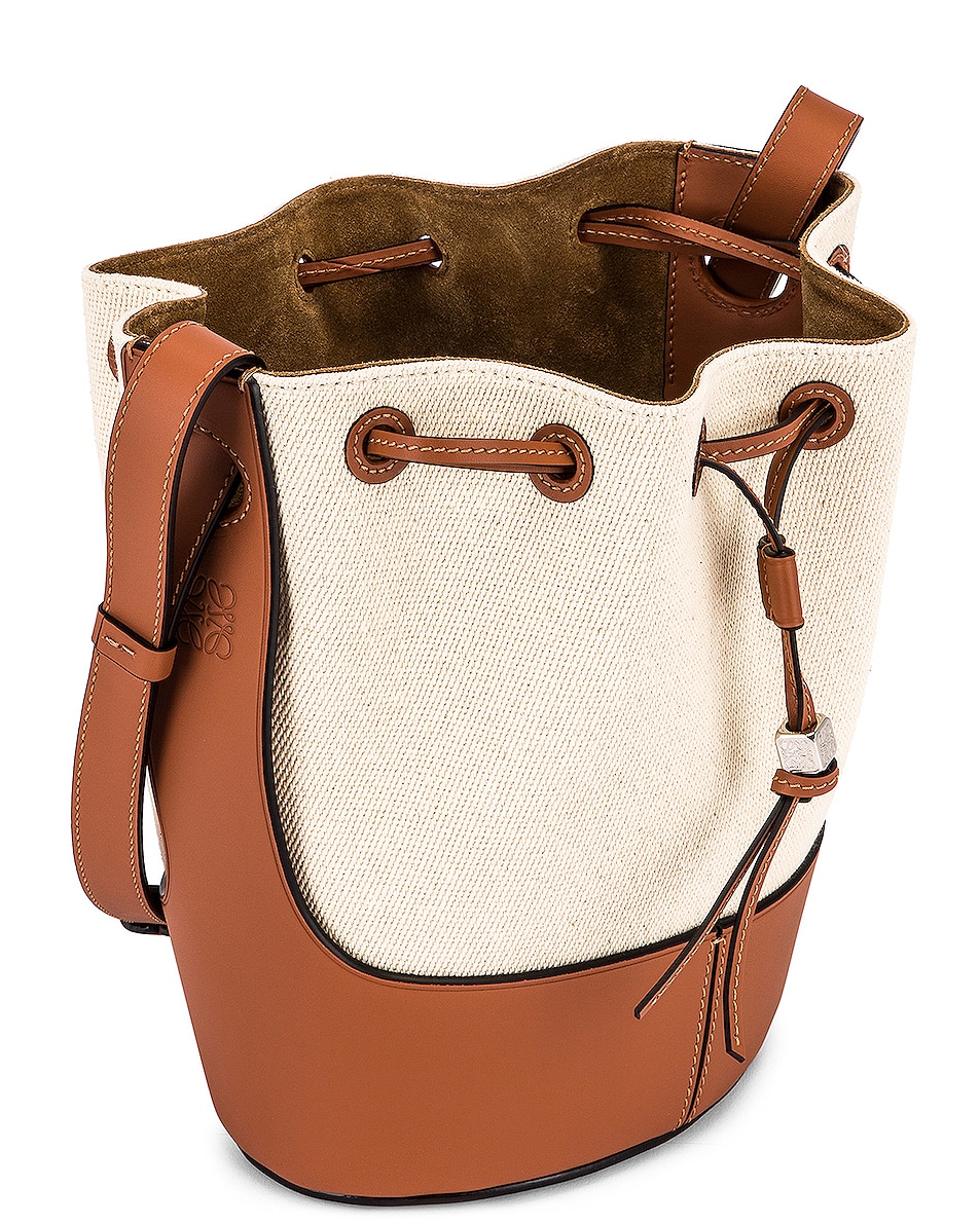 Loewe Balloon Small Bag in Ecru & Tan | FWRD