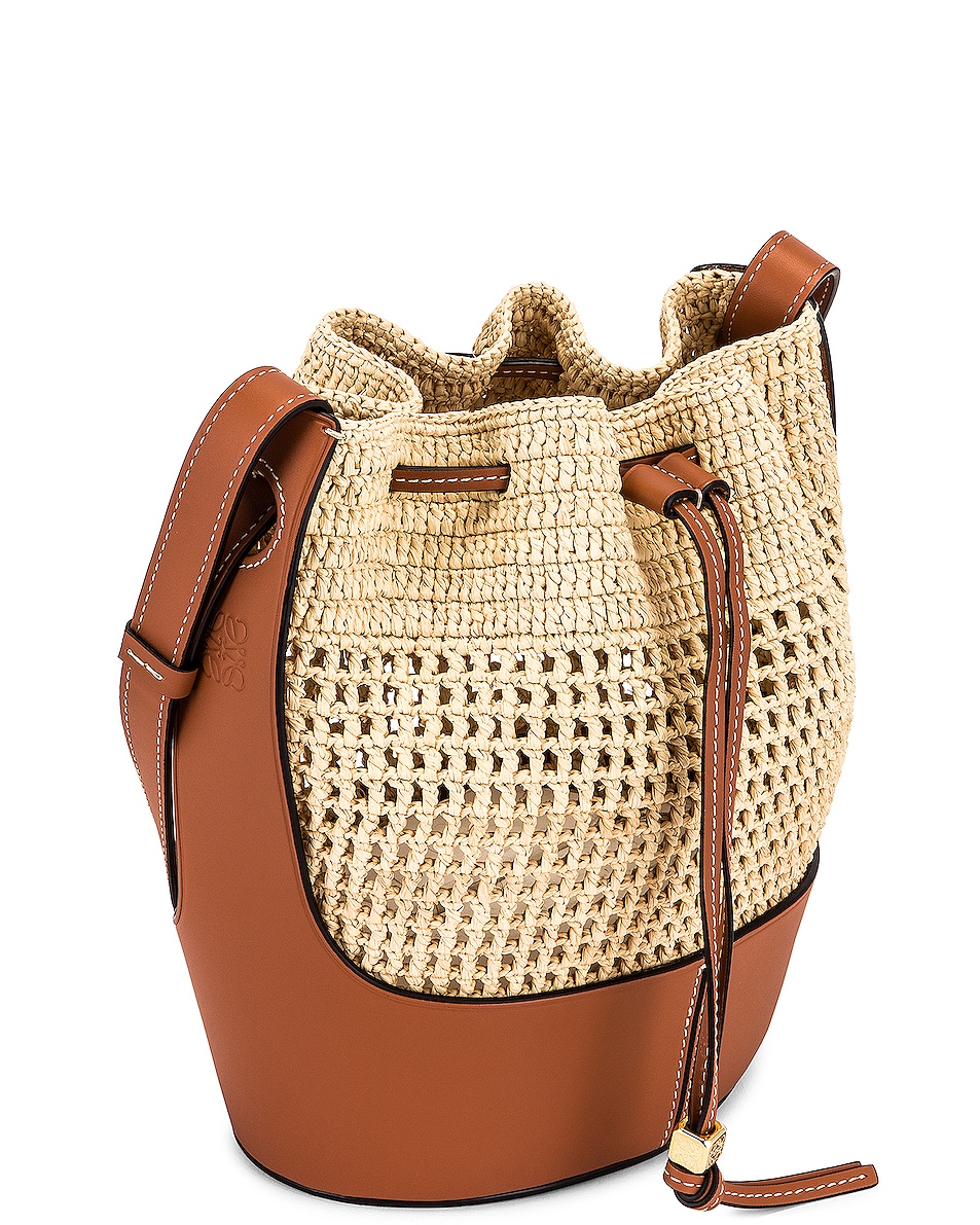 Loewe Balloon Small Bag in Natural & Tan | FWRD