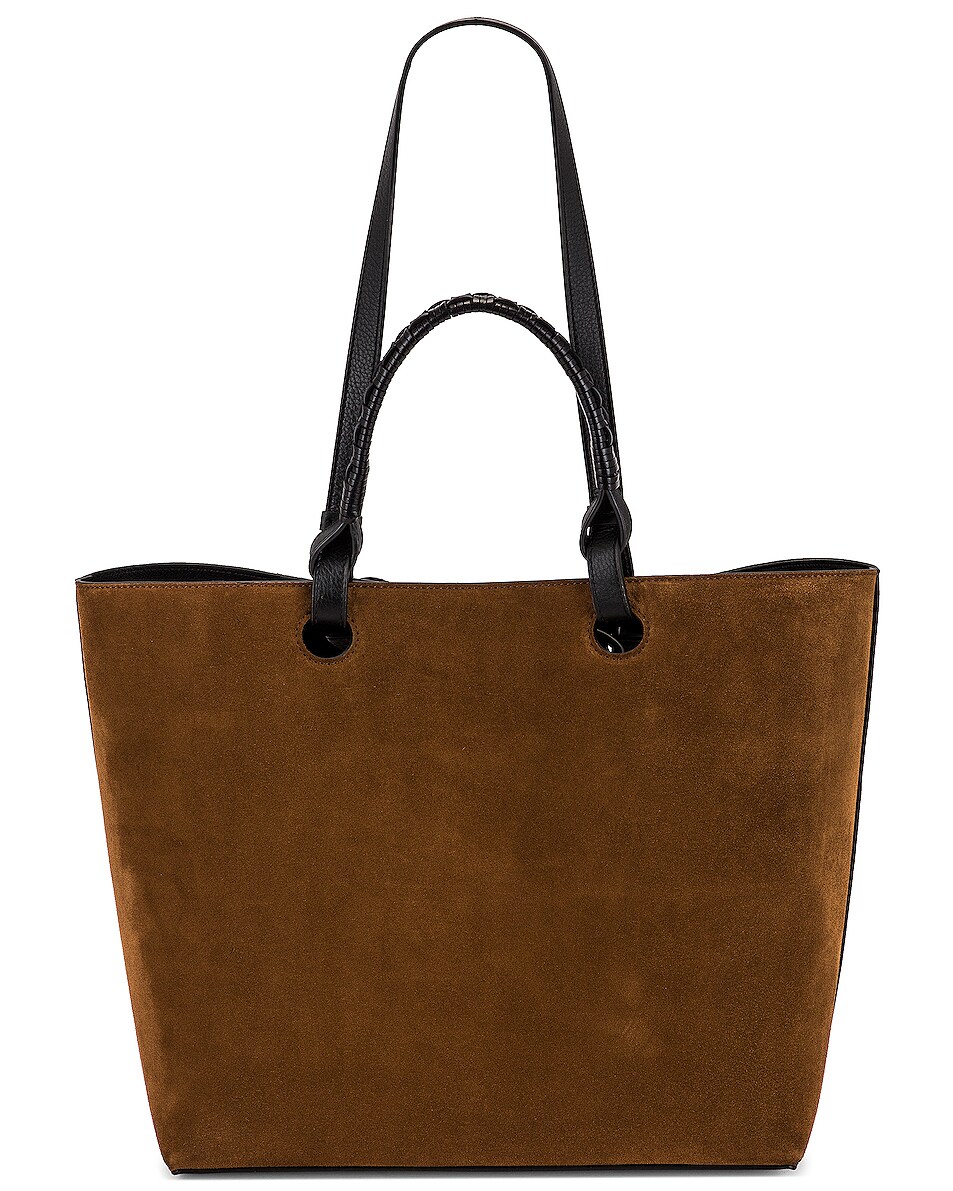 Loewe Anagram Suede Tote Bag in Cacao | FWRD