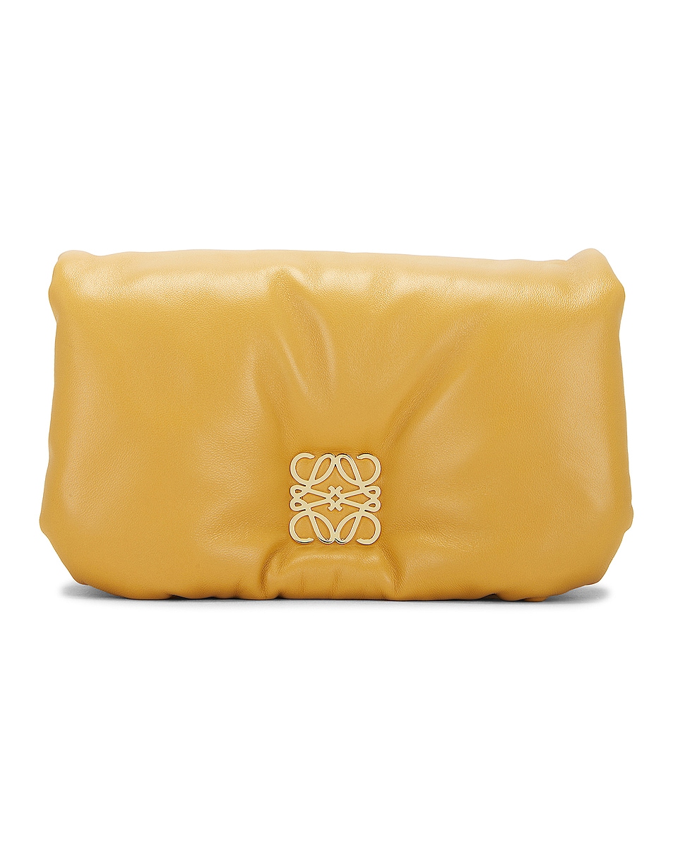 Loewe Goya Puffer Mini Bag in Camel | FWRD