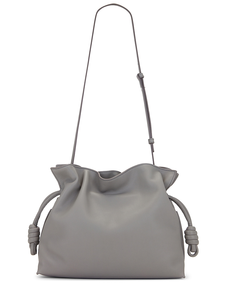 Loewe Flamenco Clutch Bag in Pearl Grey | FWRD