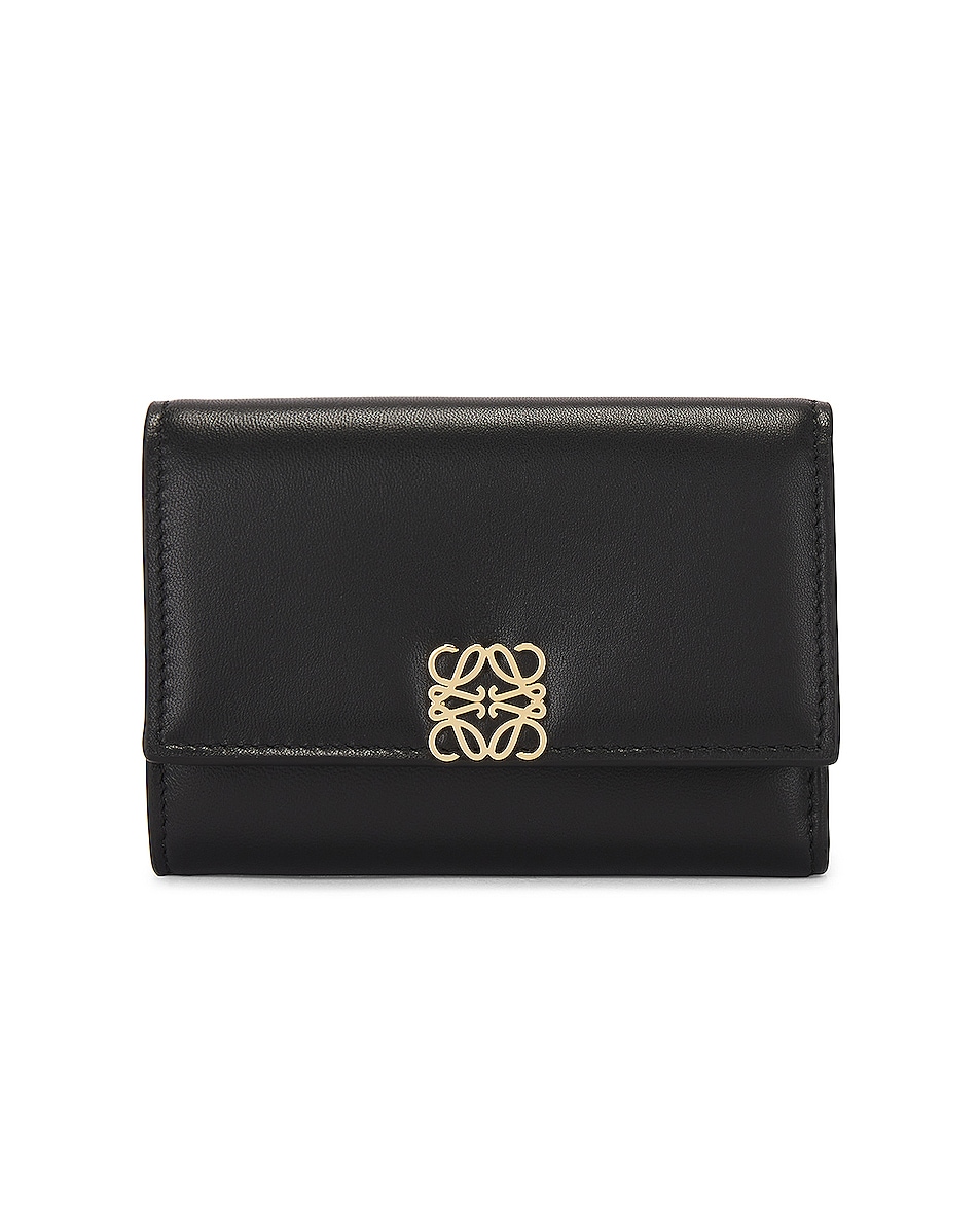 Loewe Anagram Puffer Small Vertical Wallet in Black | FWRD