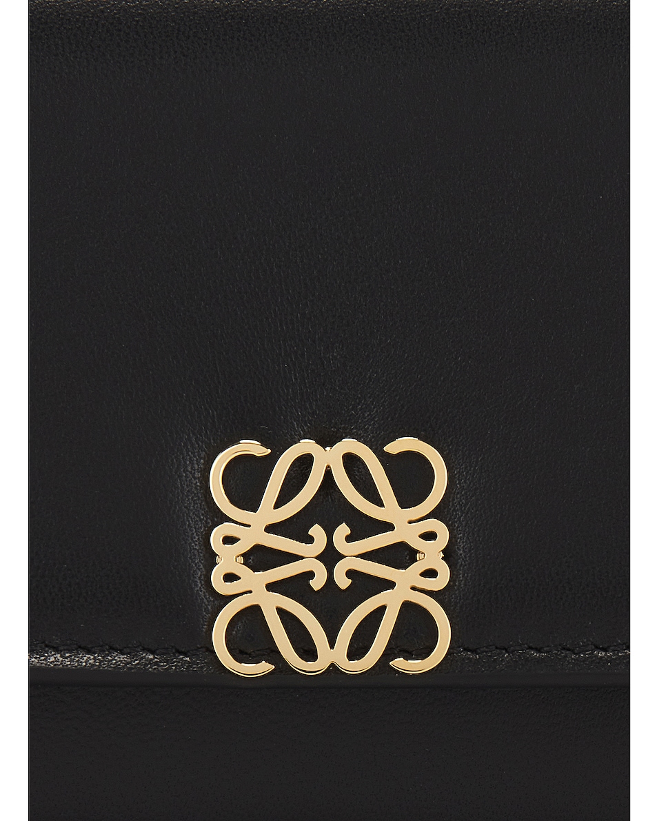 Loewe Anagram Puffer Small Vertical Wallet in Black | FWRD