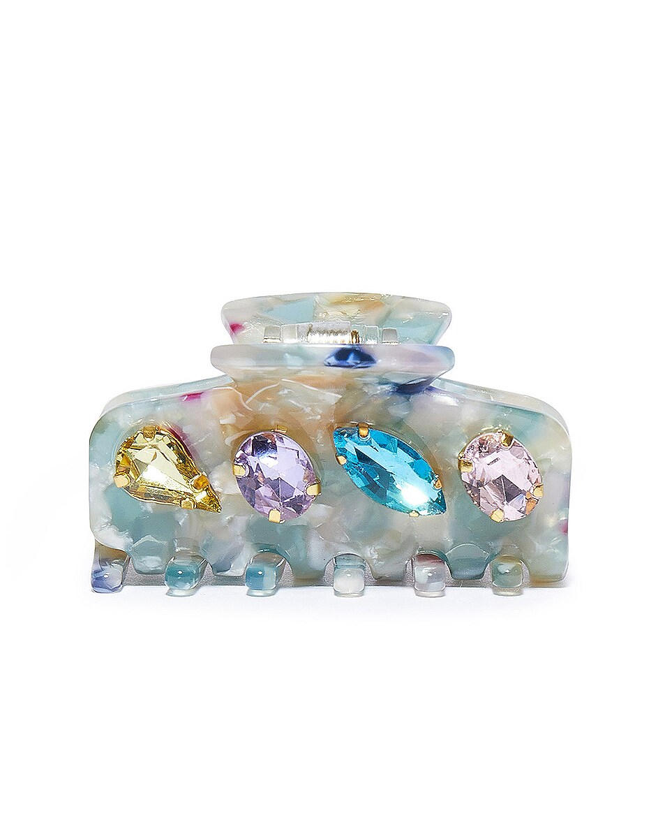 Lele Sadoughi Mini Crystal Claw Clip in Pastel Confetti | FWRD