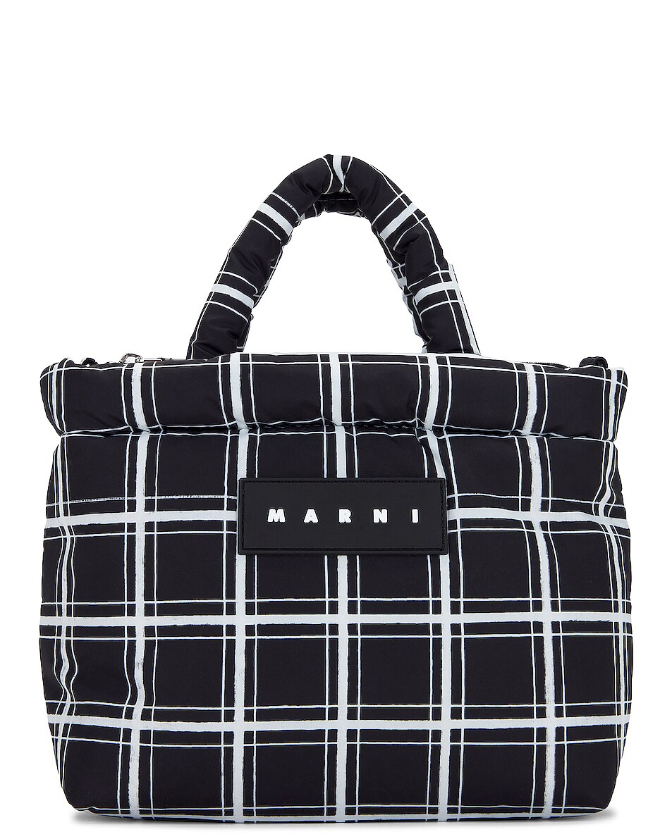 Marni Tote Ew Nylon Print in Black | FWRD
