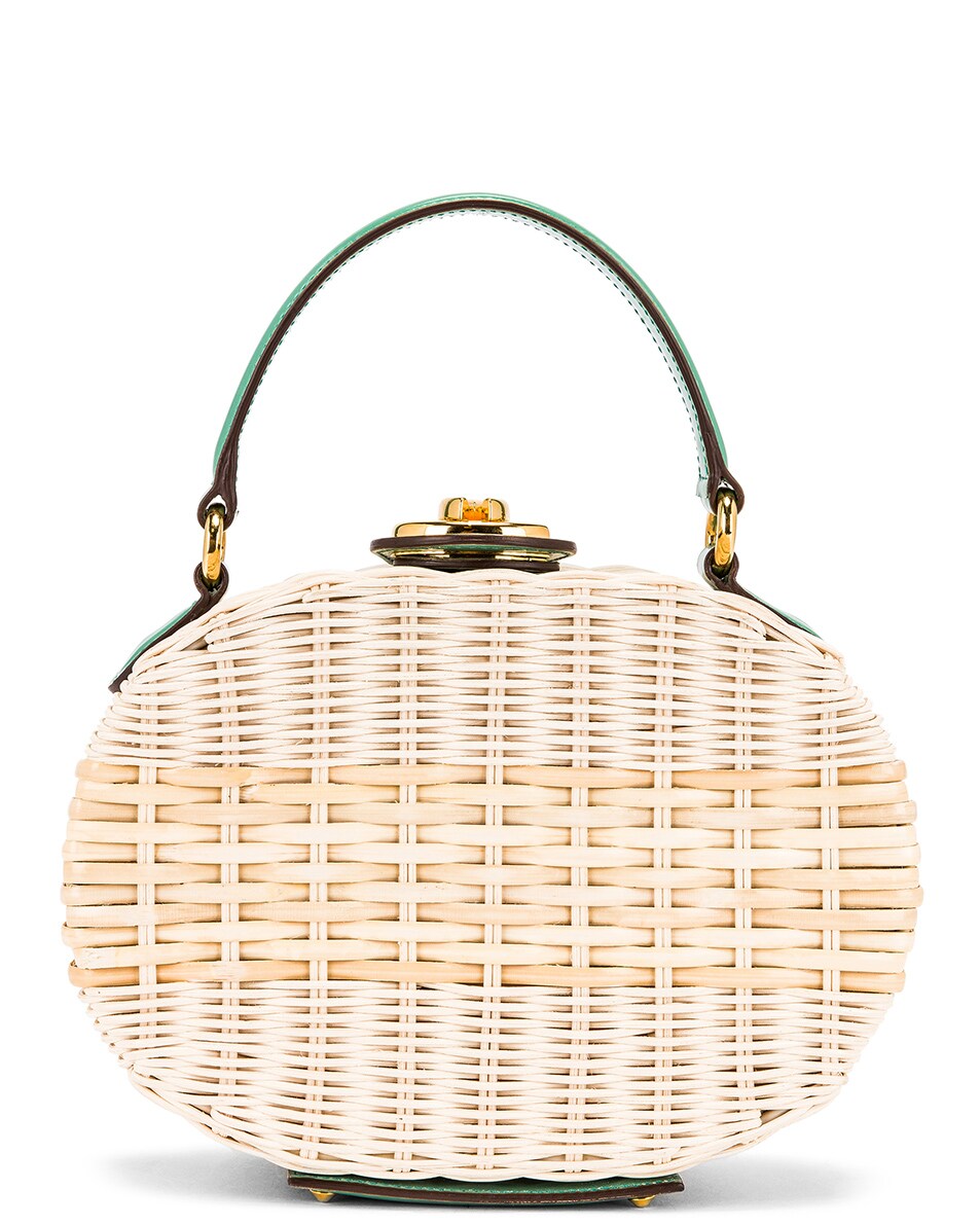 Mark Cross Gianna Oval Box Bag in Celadon | FWRD